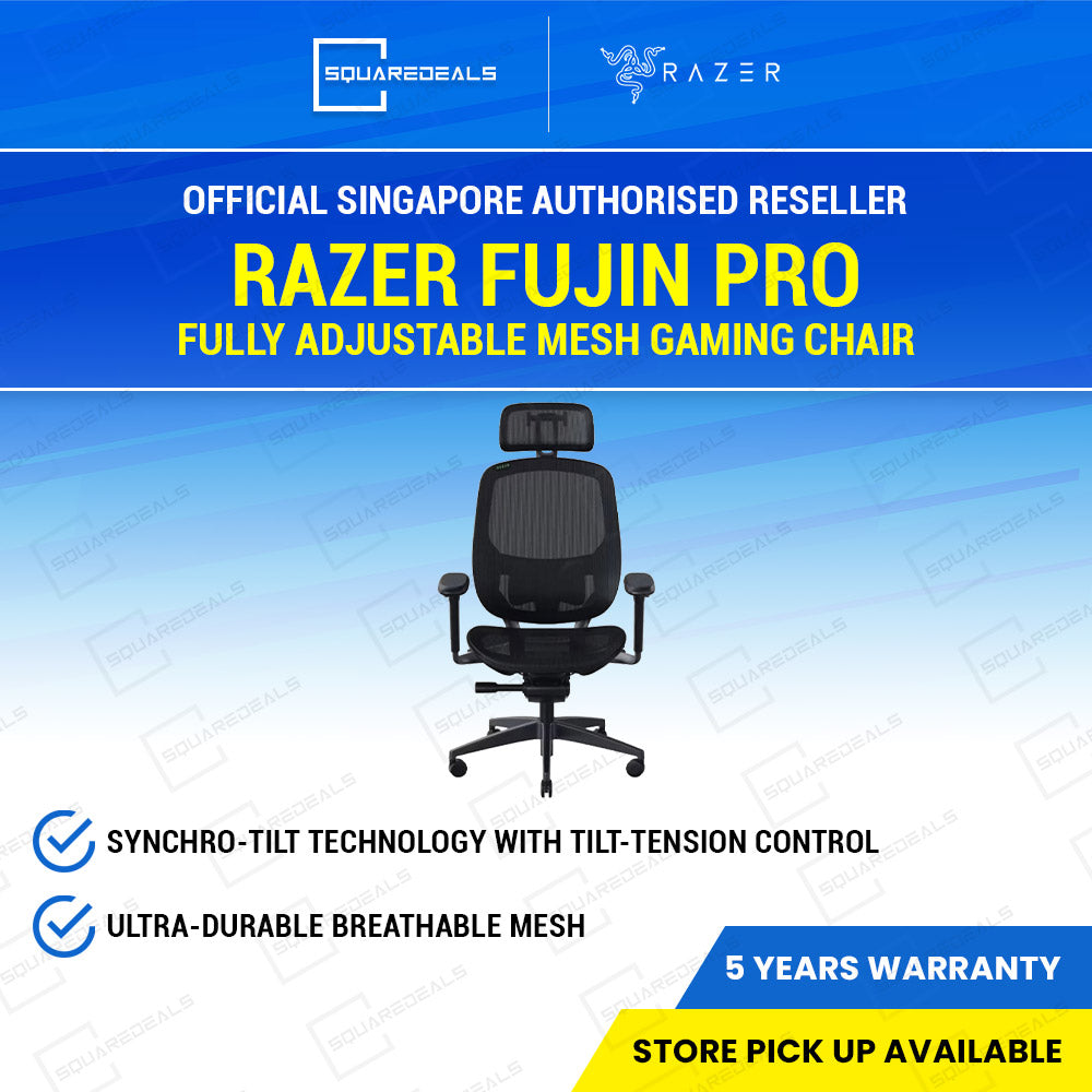Razer Fujin Pro Fully Adjustable Mesh Gaming Chair — SquareDeals